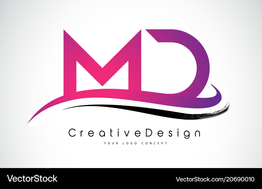 Md m d letter logo design creative icon modern – Royalty-Free Vector ...