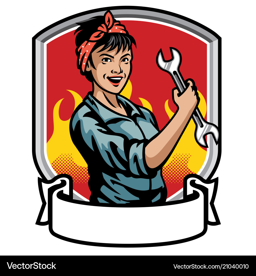 Mechanic women design Royalty Free Vector Image