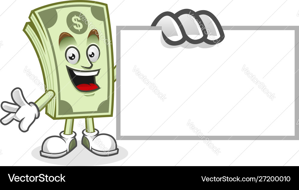 Money character design or mascot perfect Vector Image