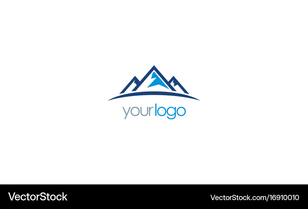 Mountain triangle logo Royalty Free Vector Image