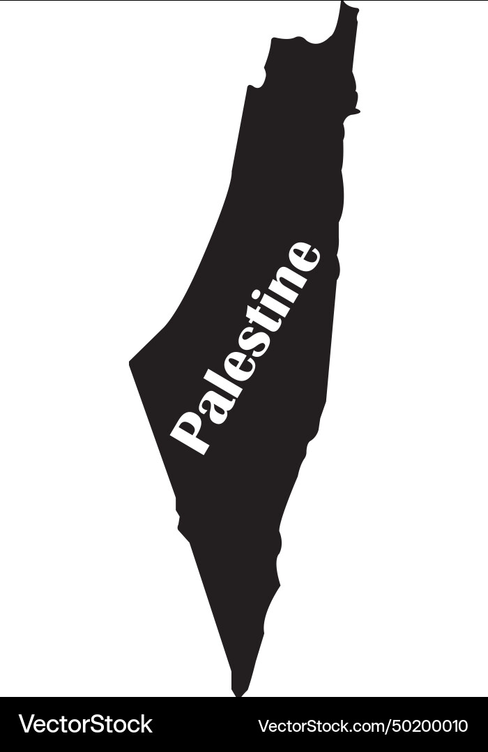Palestine map Royalty Free Vector Image - VectorStock