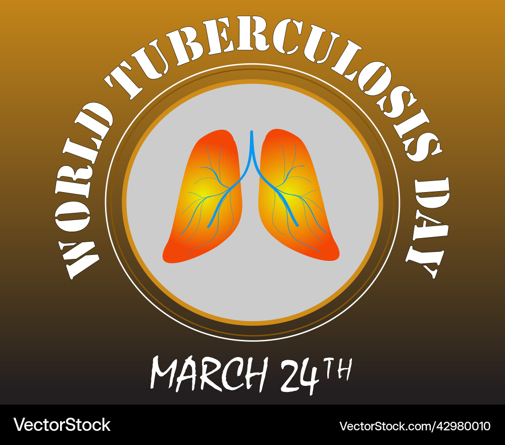 Poster design for world tuberculosis day Vector Image