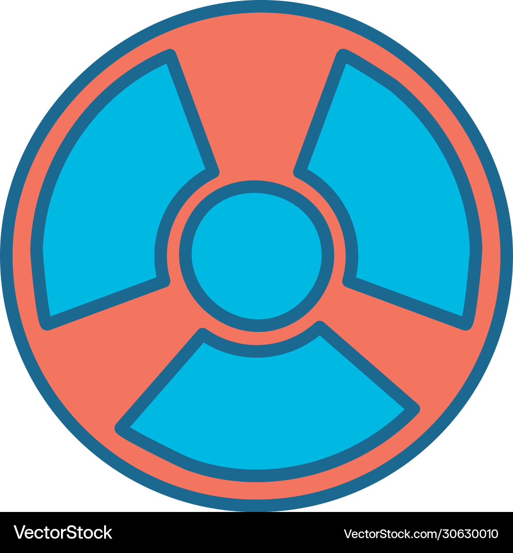 Science hazard line and fill style icon Royalty Free Vector