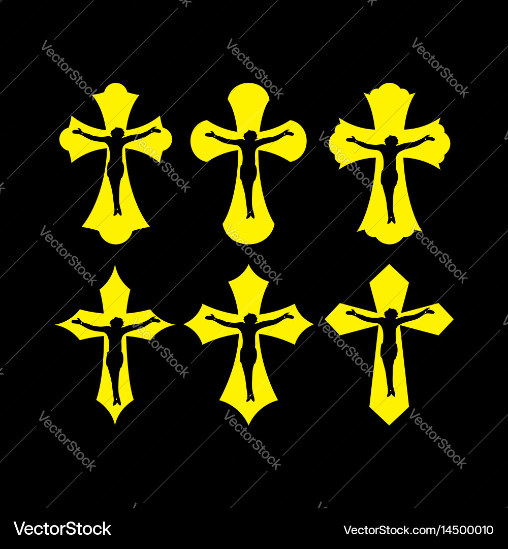 Set of crosses Royalty Free Vector Image - VectorStock