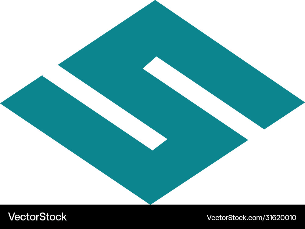 Simple s shape logo design Royalty Free Vector Image