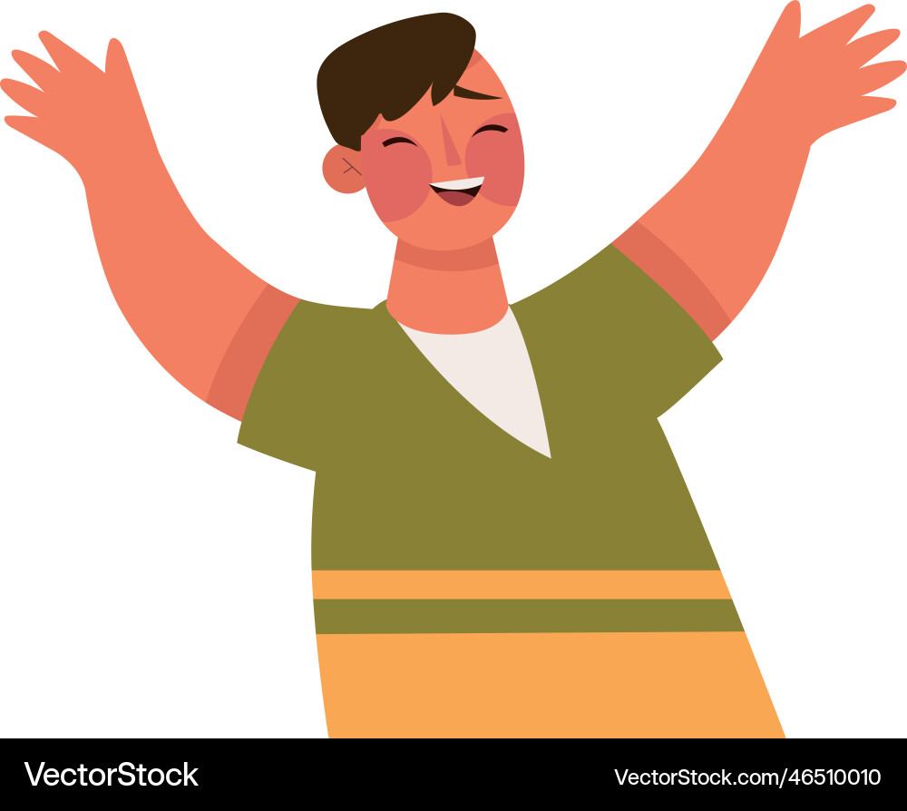 Smiling young man Royalty Free Vector Image - VectorStock