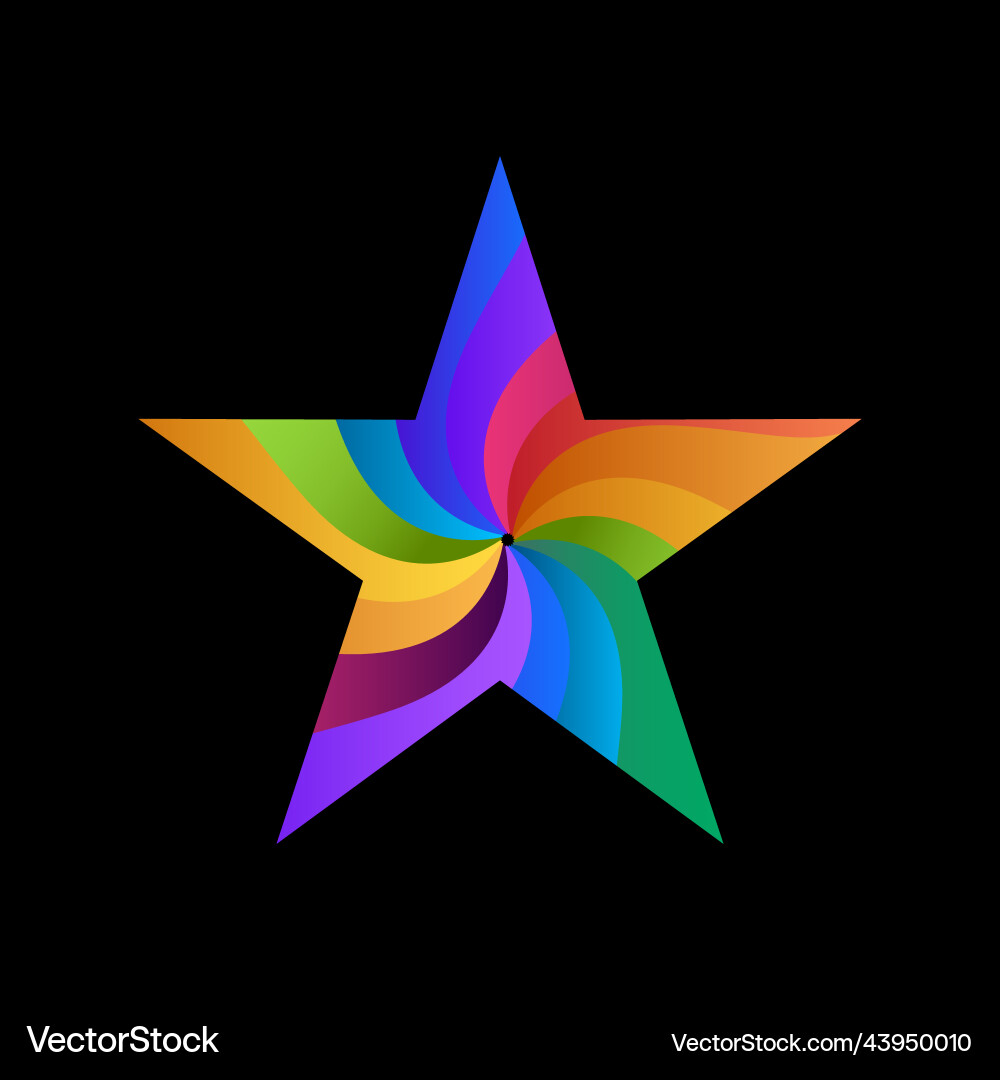 Star abstract colorful logo Royalty Free Vector Image