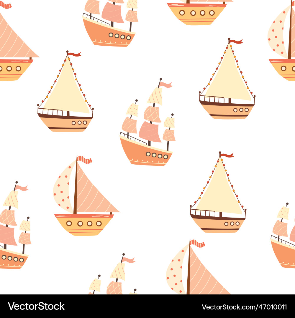0355 ships pattern Royalty Free Vector Image - VectorStock