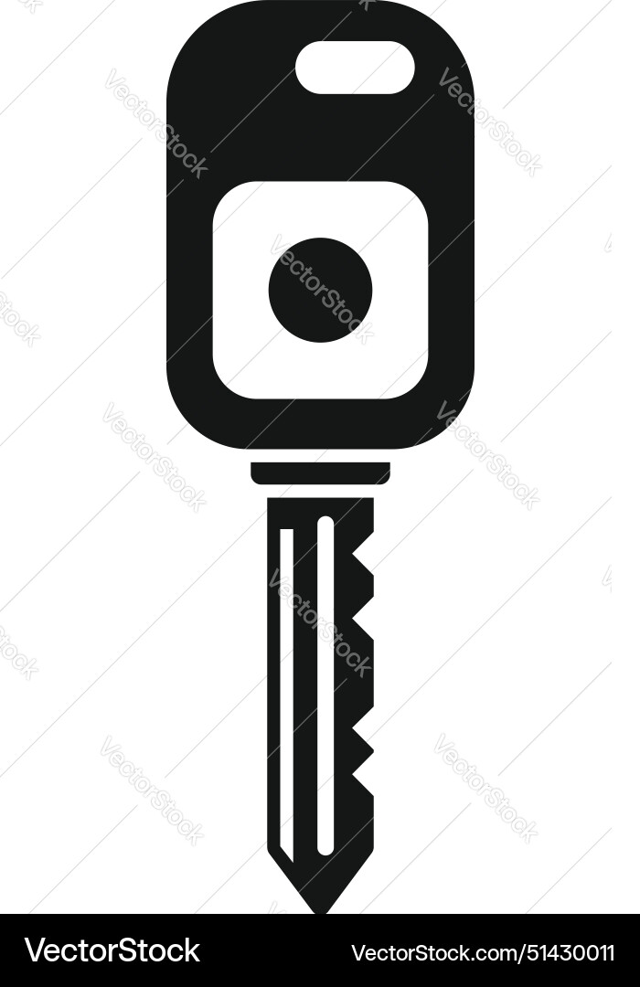 A car key silhouette Royalty Free Vector Image