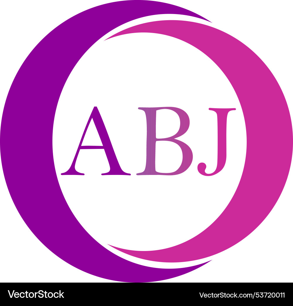 Abj circle concept logo design template Royalty Free Vector