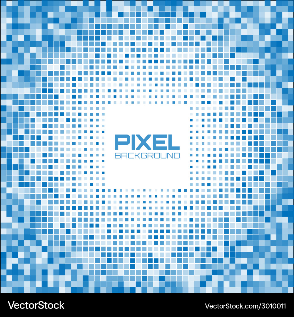 Abstract blue pixel background Royalty Free Vector Image