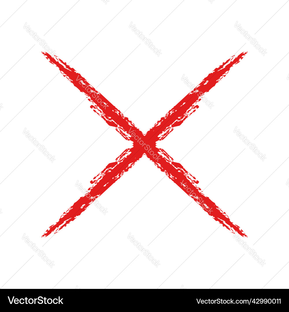 Blot and ban cross symbol no do Royalty Free Vector Image