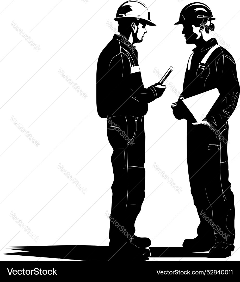 Blueprint unity paper holding engineers logo Vector Image