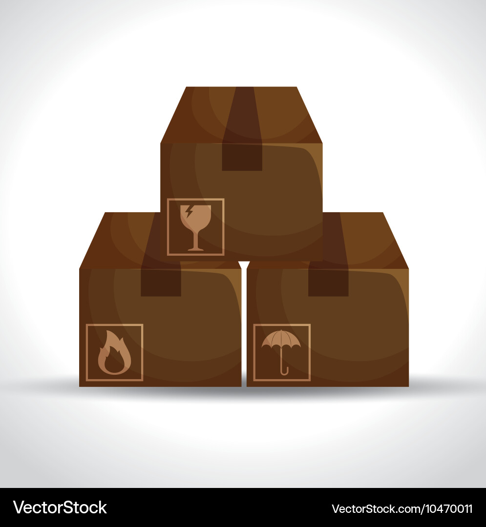 Boxes carton packing delivery service Royalty Free Vector