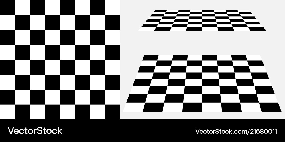 Chess board perspective 3d background Royalty Free Vector
