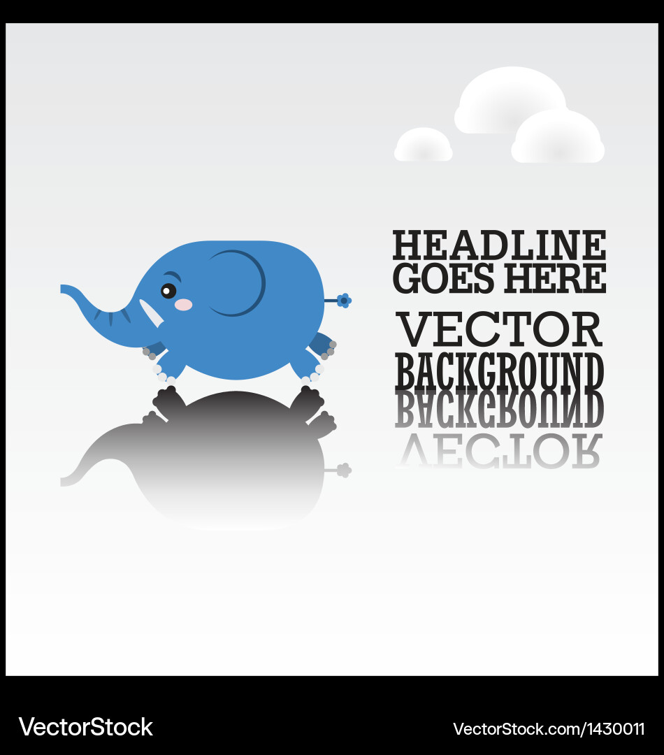 Elephant running Royalty Free Vector Image - VectorStock