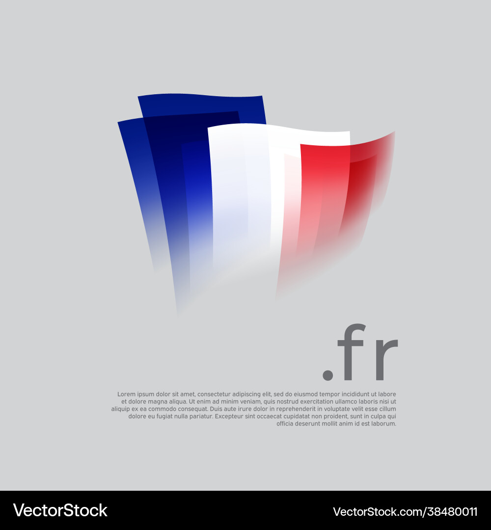 French Tricolor Flag Stripes Royalty Free Vector Image
