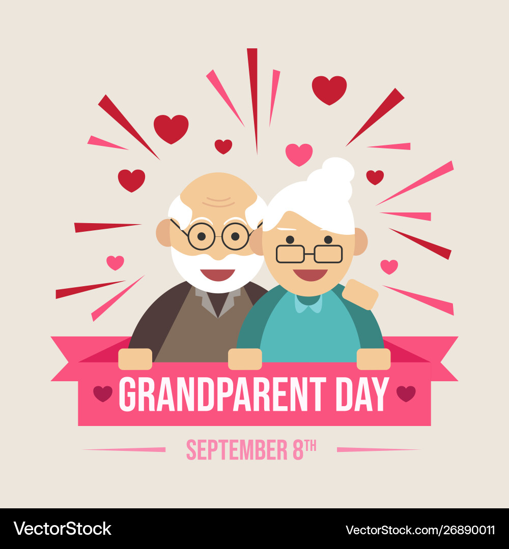 Grandparents day design background wallpaper Vector Image