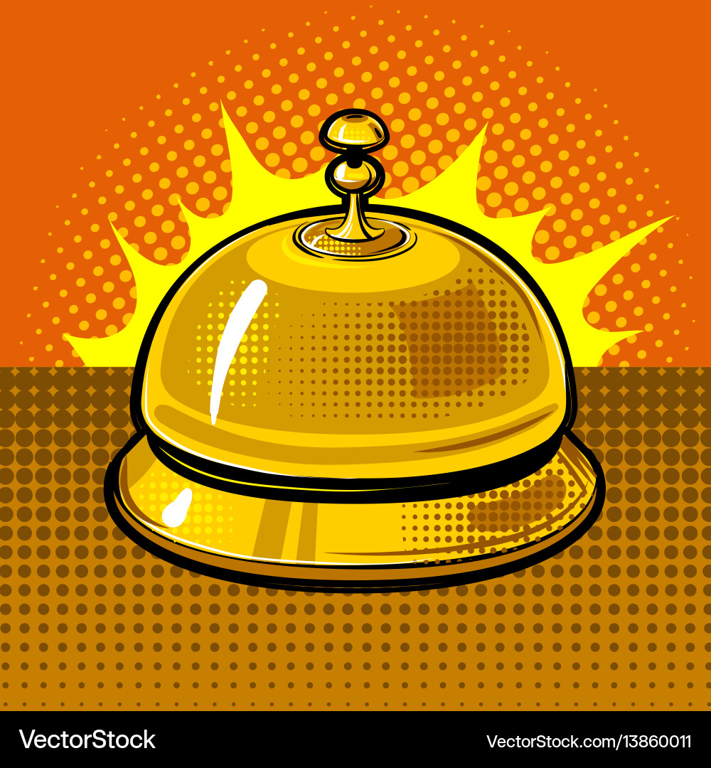 Hotel bell Royalty Free Vector Image - VectorStock