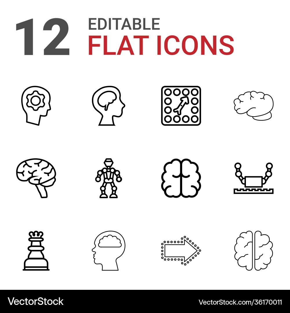 Intelligence icons Royalty Free Vector Image - VectorStock