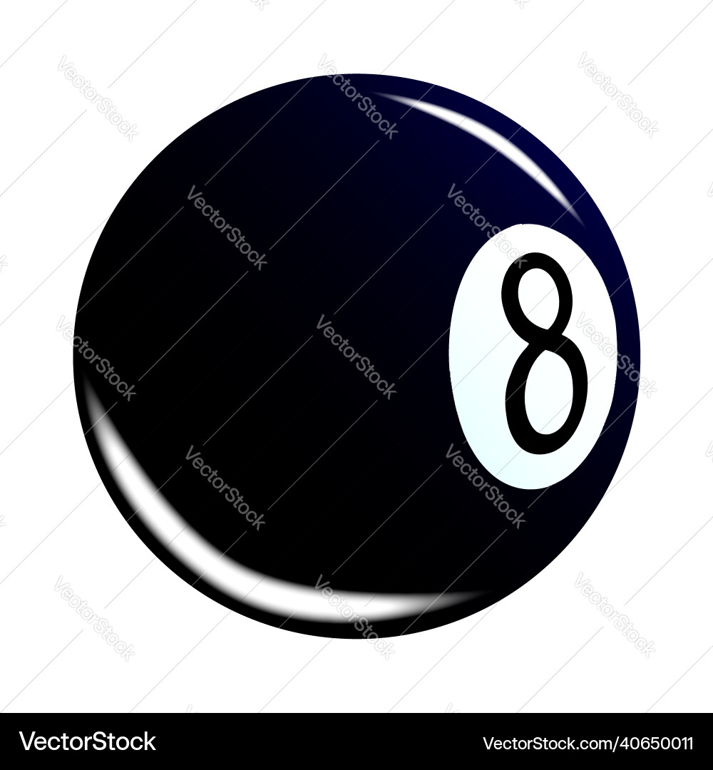 Isolated eight ball Royalty Free Vector Image - VectorStock