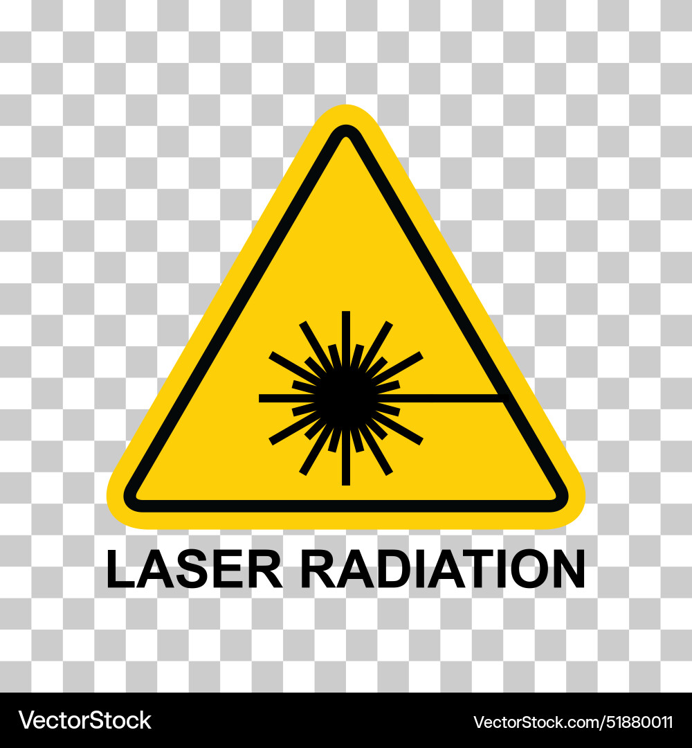 Laser radiation danger label icon safety Vector Image
