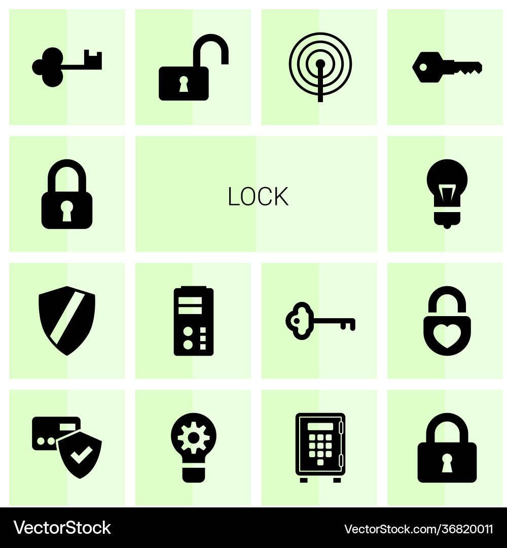Lock icons Royalty Free Vector Image - VectorStock