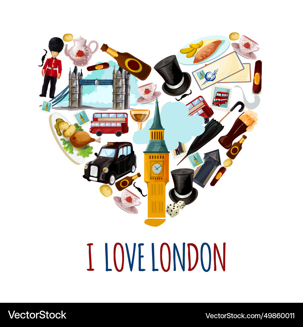 London touristic poster Royalty Free Vector Image
