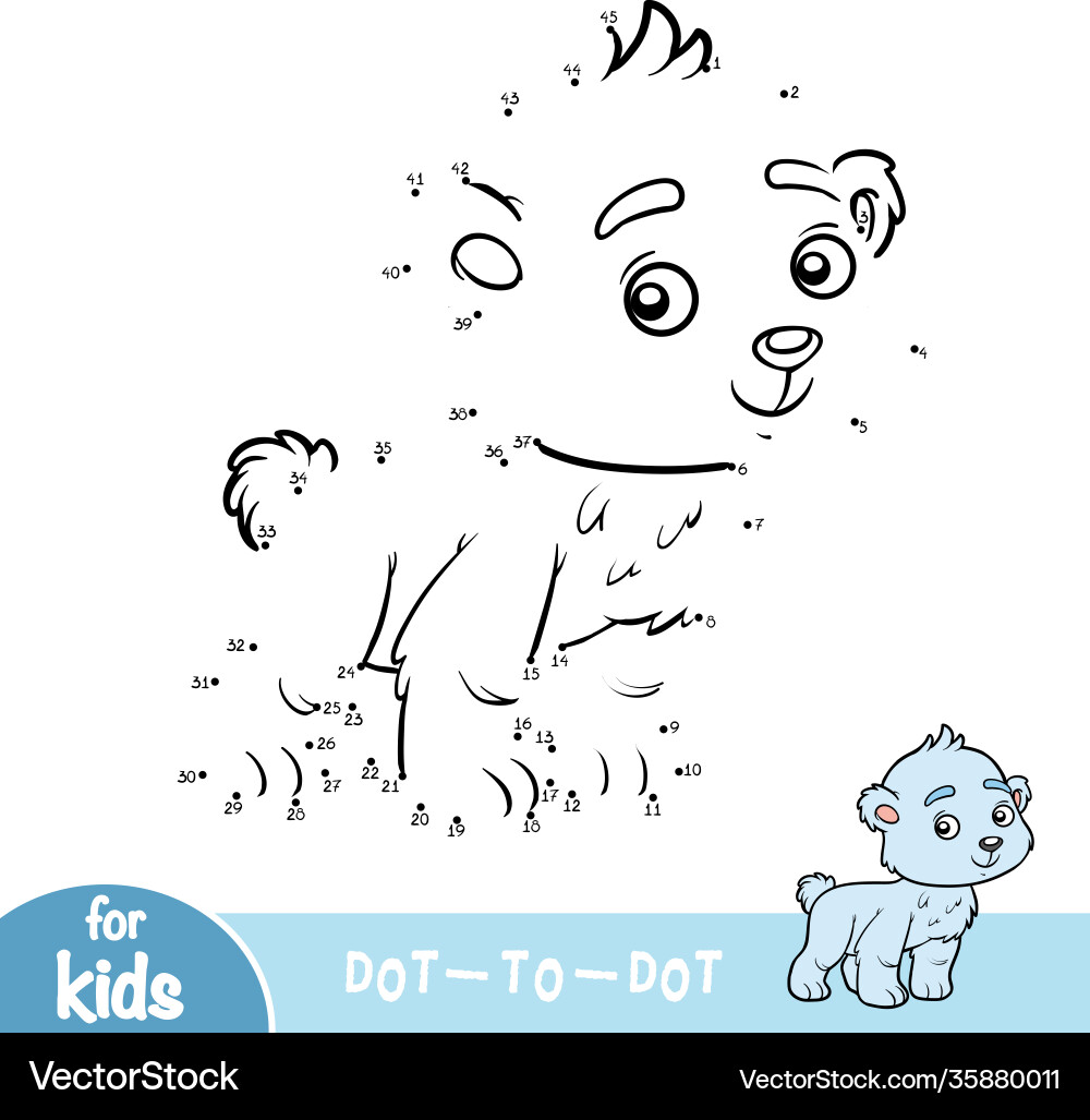 Numbers game for children polar bear Royalty Free Vector