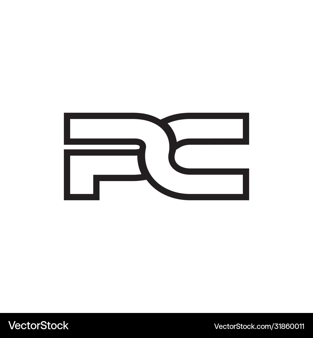 P c lines icon design Royalty Free Vector Image