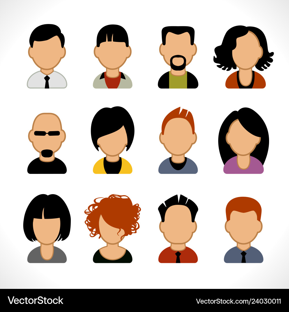 People avatar Royalty Free Vector Image - VectorStock