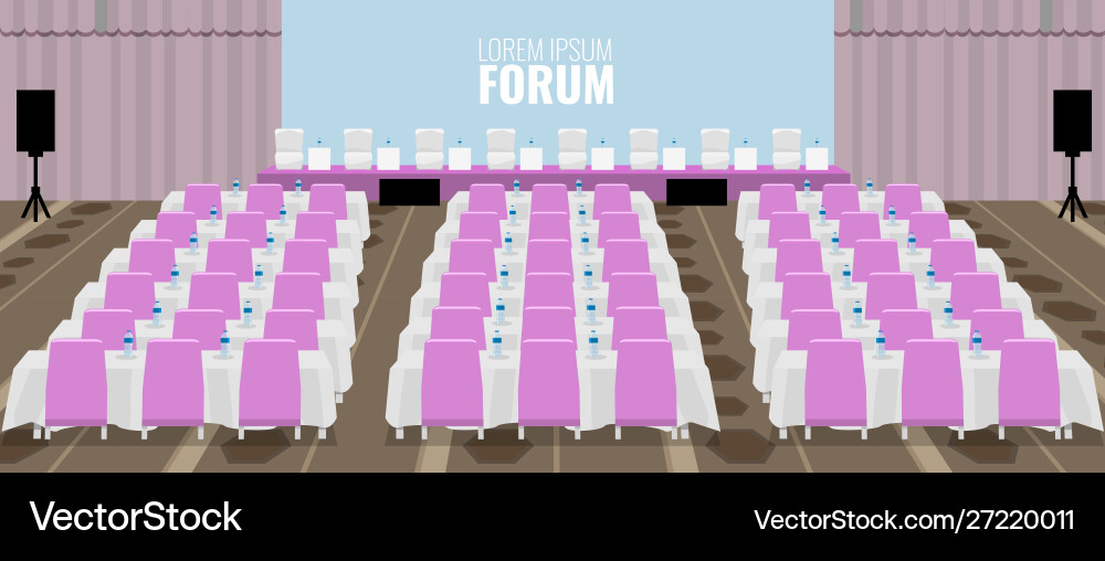 Pink Conference Auditorium Royalty Free Vector Image
