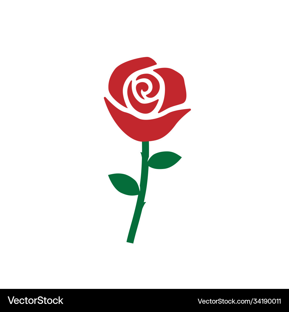 Red rose icon images Royalty Free Vector Image