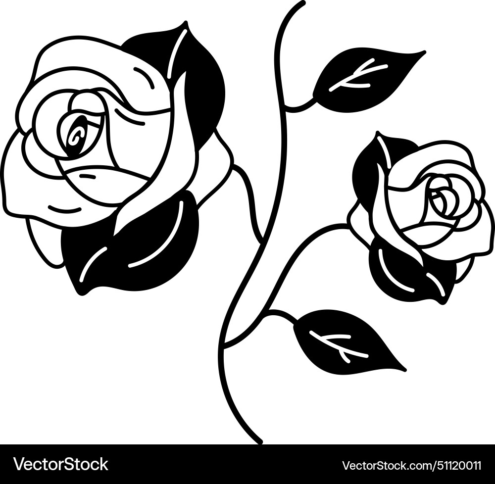 Rose flowers Royalty Free Vector Image - VectorStock