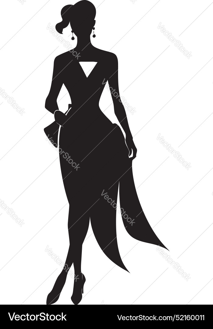 Stylish sophistication glamorous lady emblem Vector Image