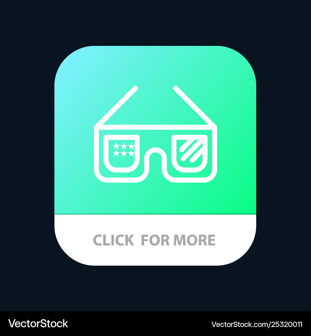 Sunglasses glasses american mobile app button Vector Image