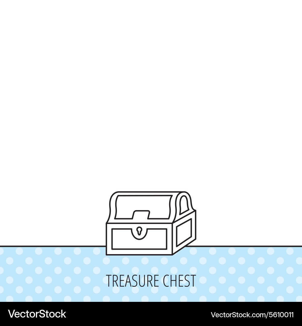 Treasure chest icon piratic treasury sign Vector Image