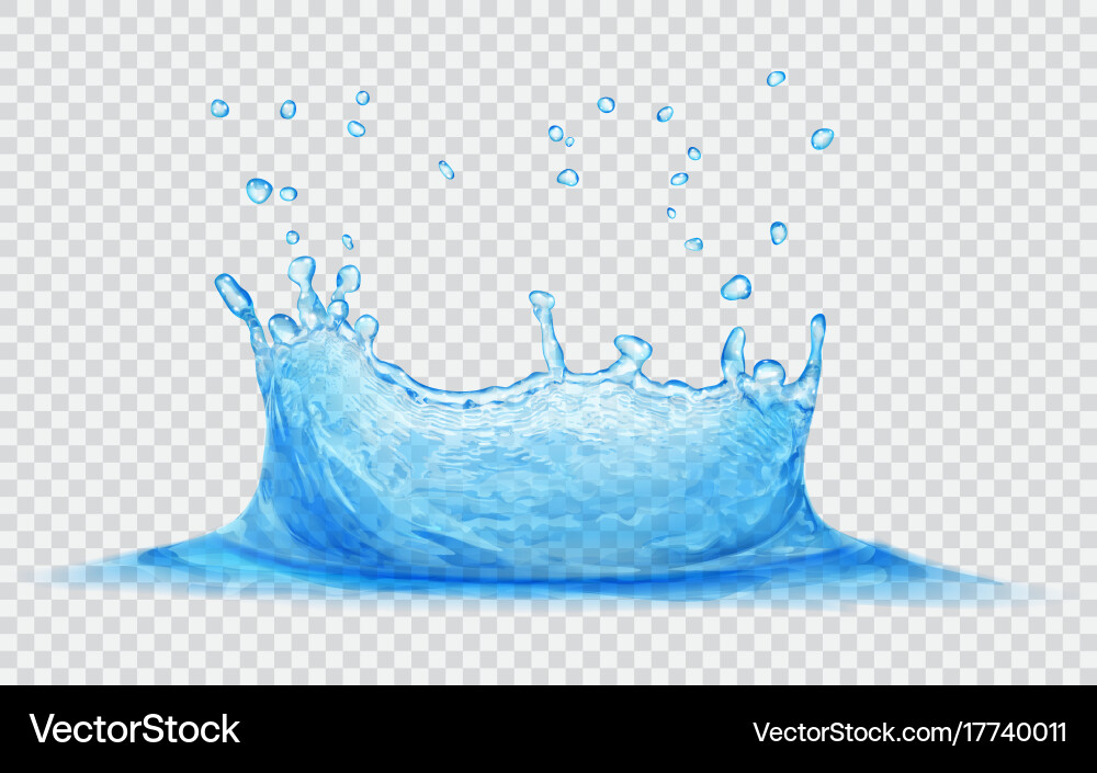Water crown with drops splash of Royalty Free Vector Image