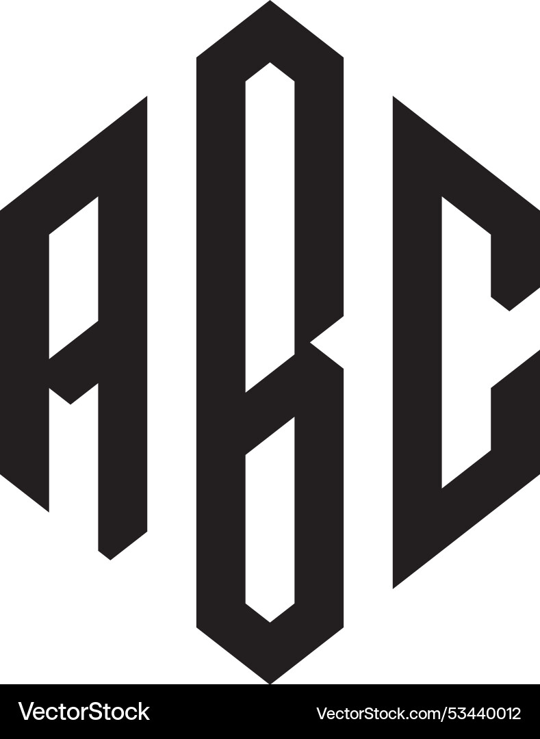 A b c letters icon logo art Royalty Free Vector Image