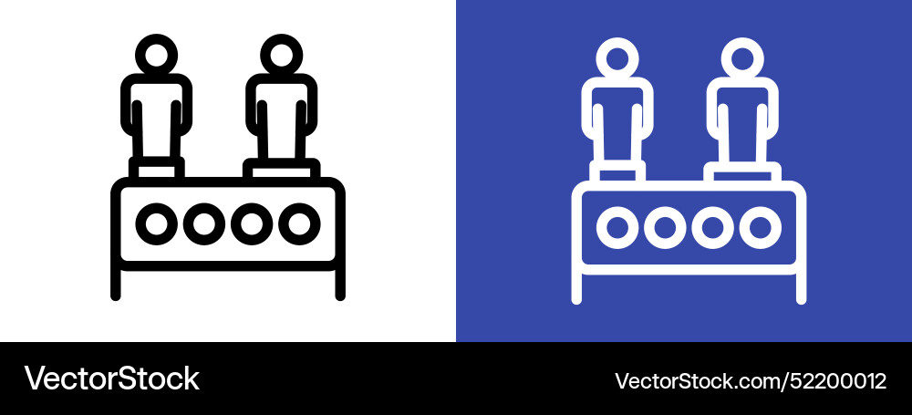 Assembly line icon logo sign set outline Vector Image