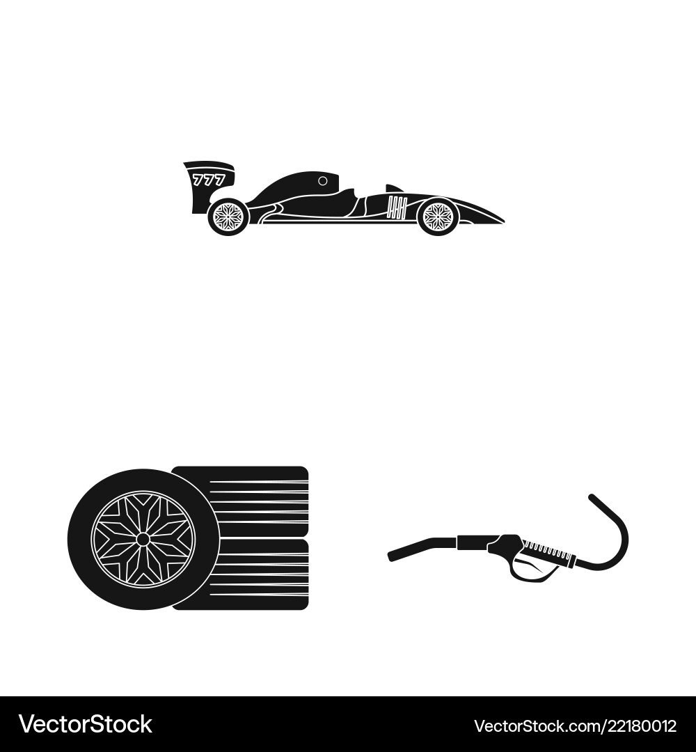 Car and rally symbol set Royalty Free Vector Image