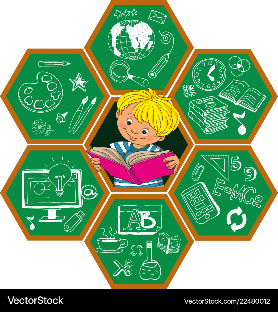 Children and school Royalty Free Vector Image - VectorStock