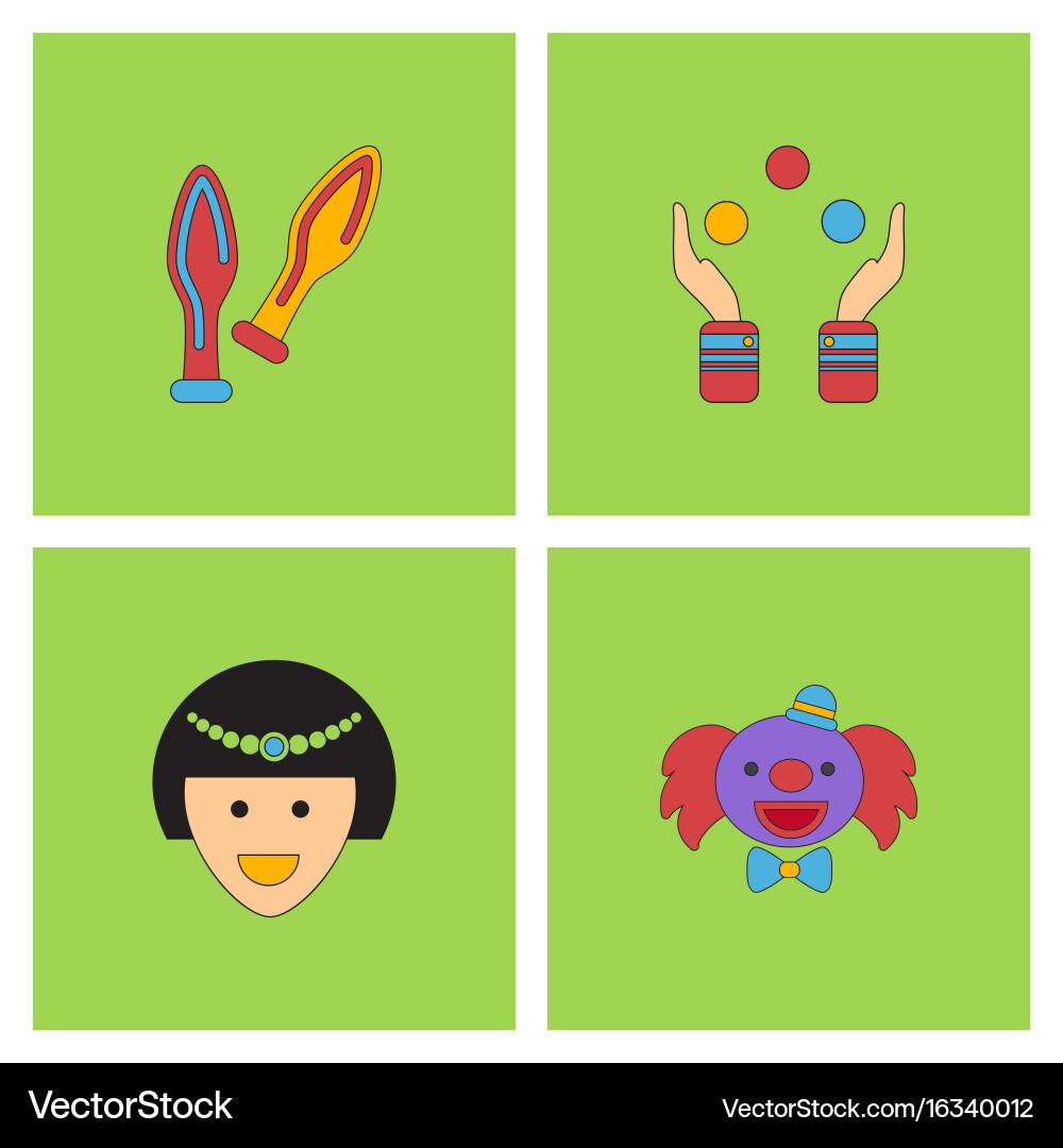 Circus icons collection Royalty Free Vector Image