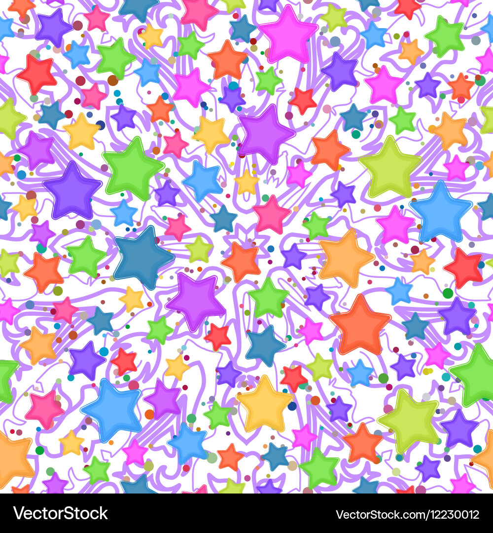 Colorful Star Pattern Royalty Free Vector Image