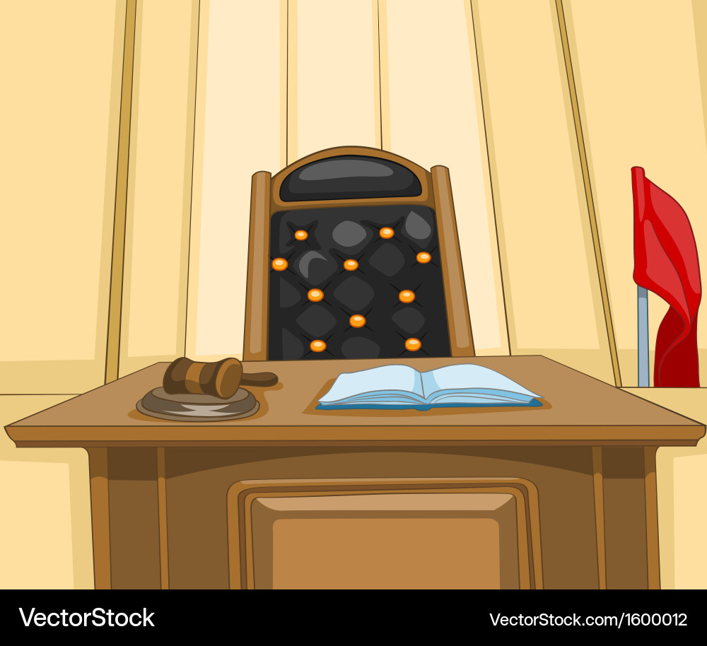 Court cartoon Royalty Free Vector Image - VectorStock