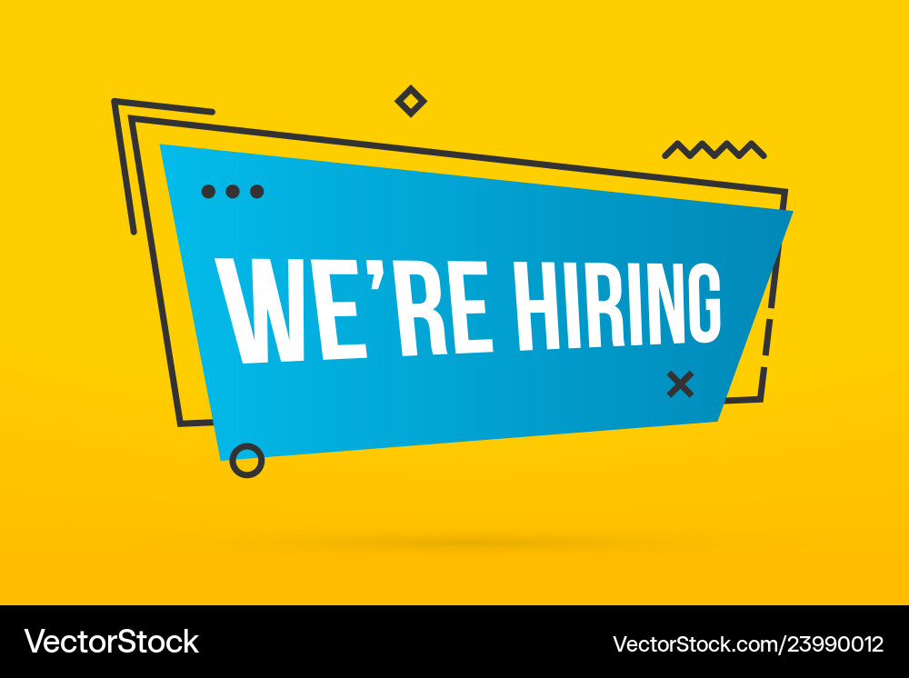 Creative of we are hiring Royalty Free Vector Image
