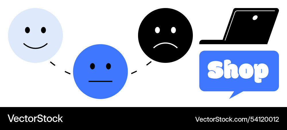 Customer satisfaction and online shopping Vector Image