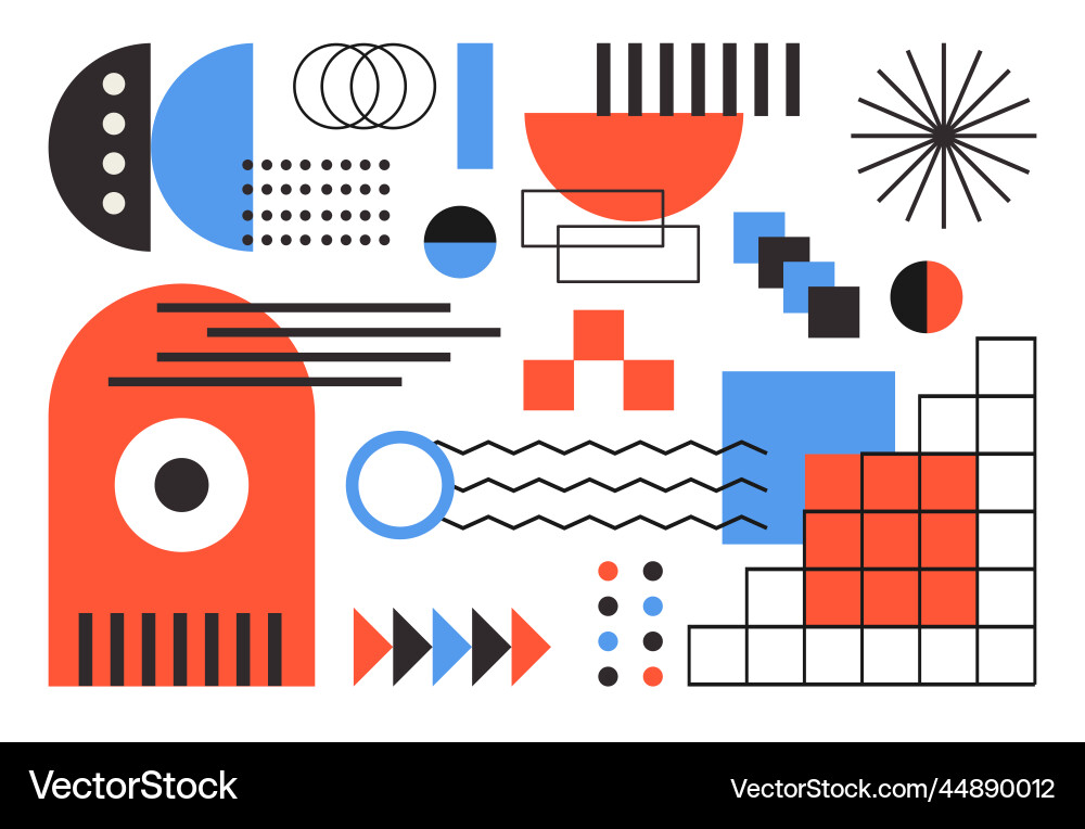 Geometric shapes set Royalty Free Vector Image