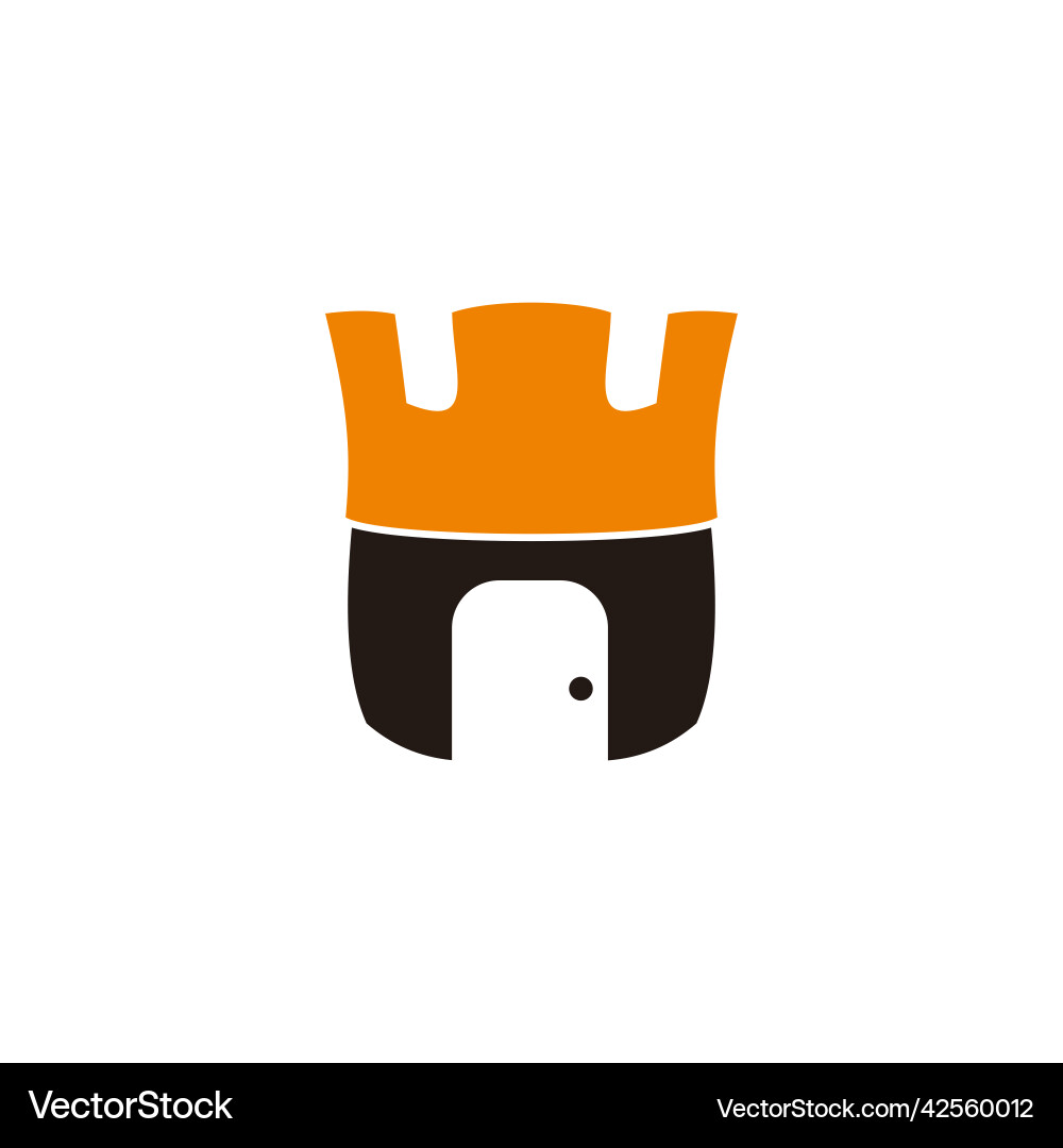 Home king crown simple doodle symbol Royalty Free Vector