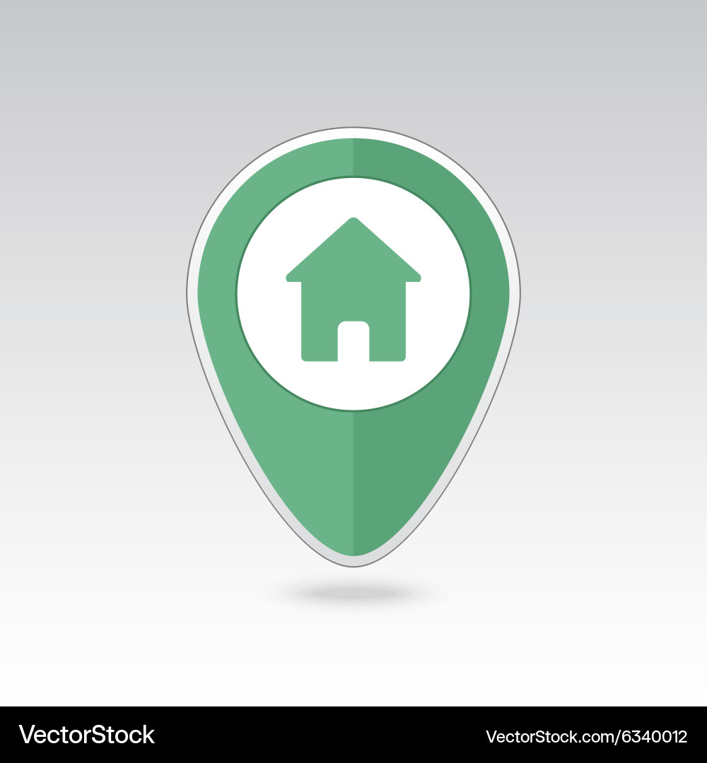 Home pin map icon pointer markers Royalty Free Vector Image